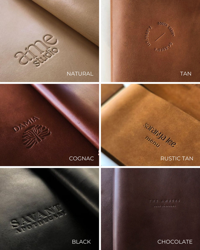 A5 Custom Leather Menu Booklet Folder for Beauty, Hair, & Wellness Stu ...